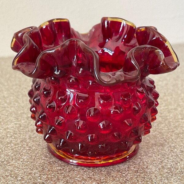Fenton Hobnail Vase - Etsy