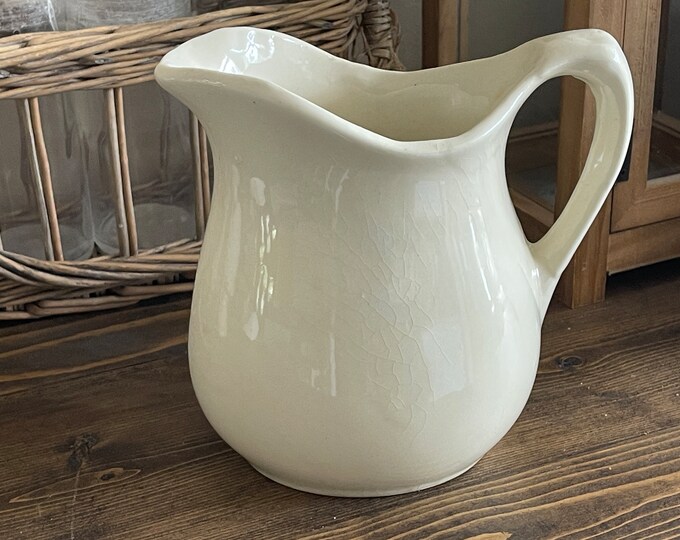 Vintage Ironstone Pitcher Ironstone China Pitcher White Ironstone Jug ...