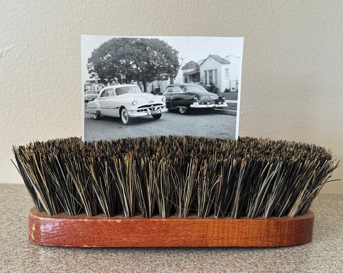 Vintage Shoeshine Brush Primitive Wooden Shoe Brush Bristle Wood Handle ...