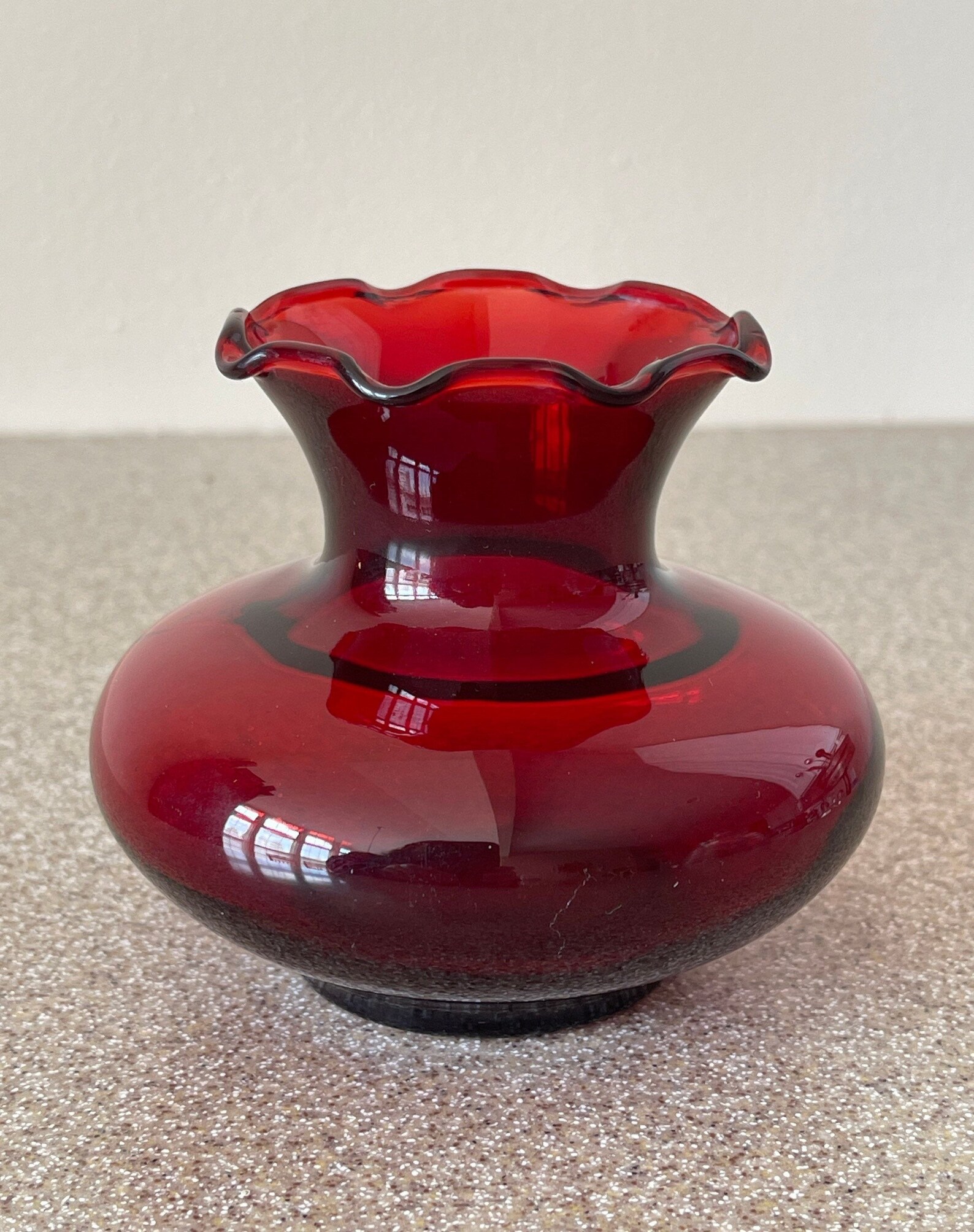 Vintage Ruby Red Bud Vase Anchor Hocking Royal Ruby Red Glass - Etsy
