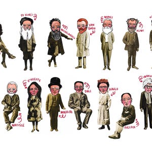 Famous Artist Paper Dolls - Original/hand-drawn - Digital File Only ...