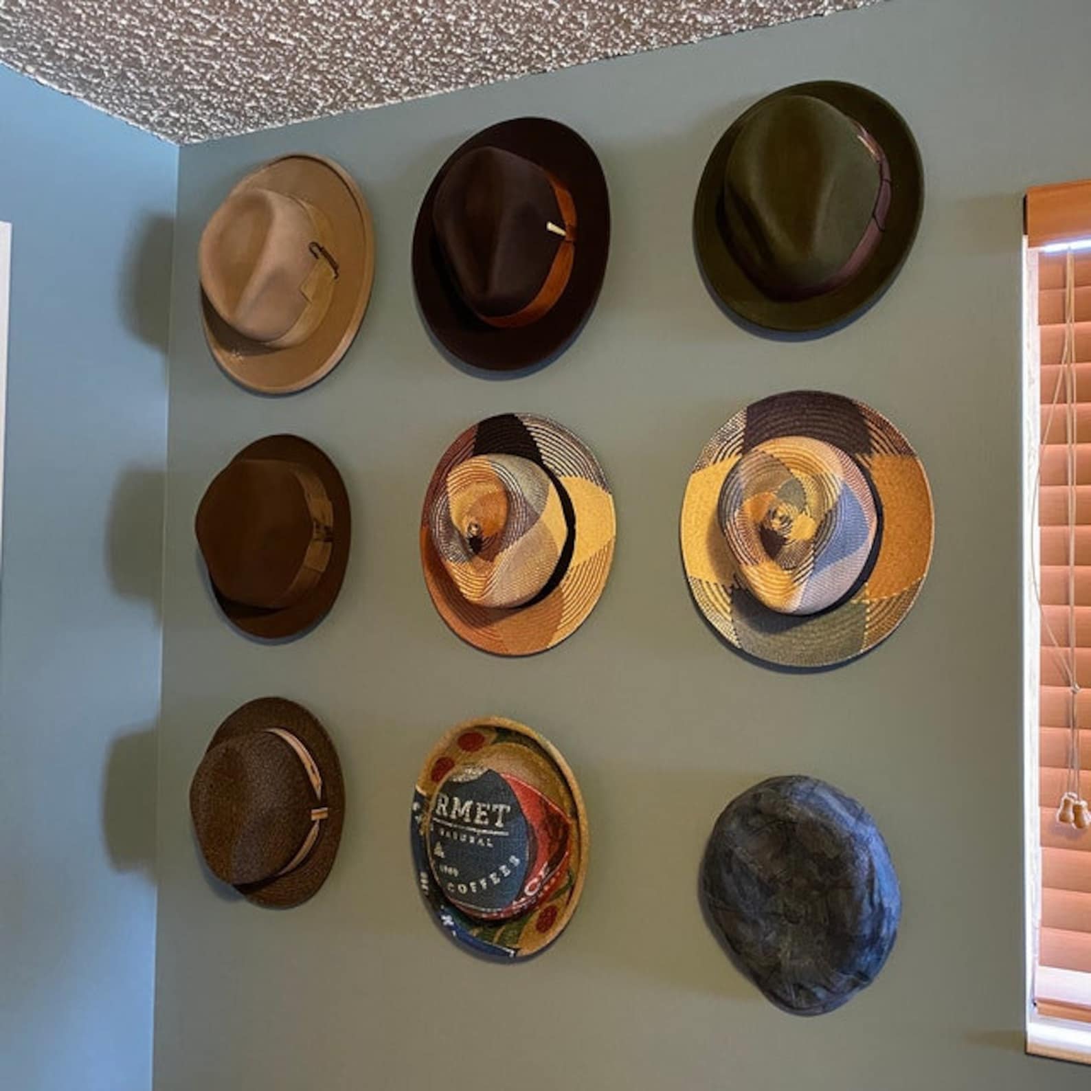 10-pack Hat Hangers – Wall Mount Display for Caps & Hats | Black ...