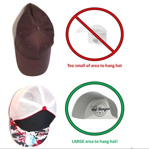 White Hat Hanger, Baseball Cap, Cowboy Hats (10 Pack) - Etsy
