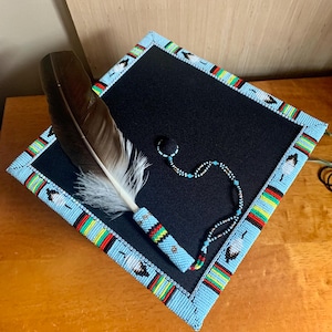 Custom Beaded Adult Sized Graduation Cap, Your Choice of Cap Color and ...