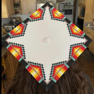 Custom Beaded Adult Sized Graduation Cap, Your Choice of Cap Color and ...