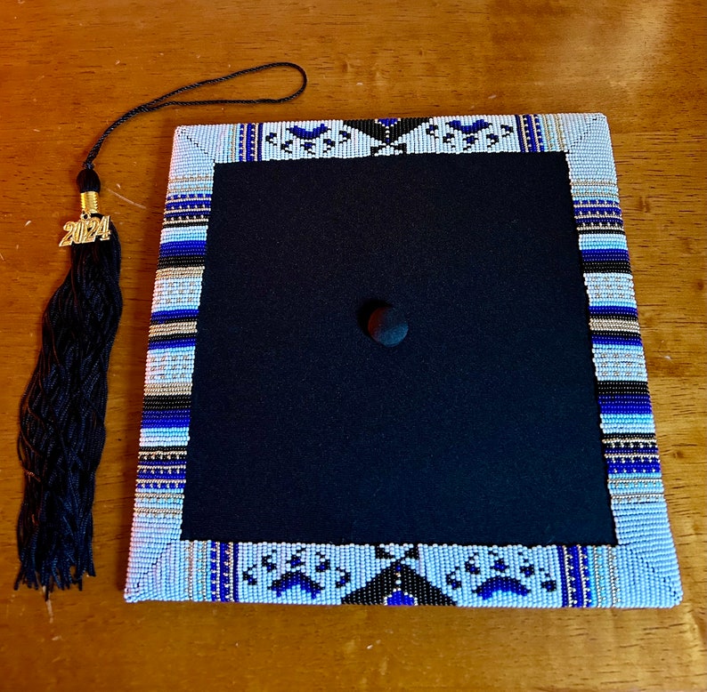 Custom Beaded Graduation Cap: Adult Size, Your Colors - Etsy