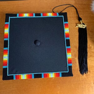 Custom Beaded Adult Sized Graduation Cap, Your Choice of Cap Color and ...