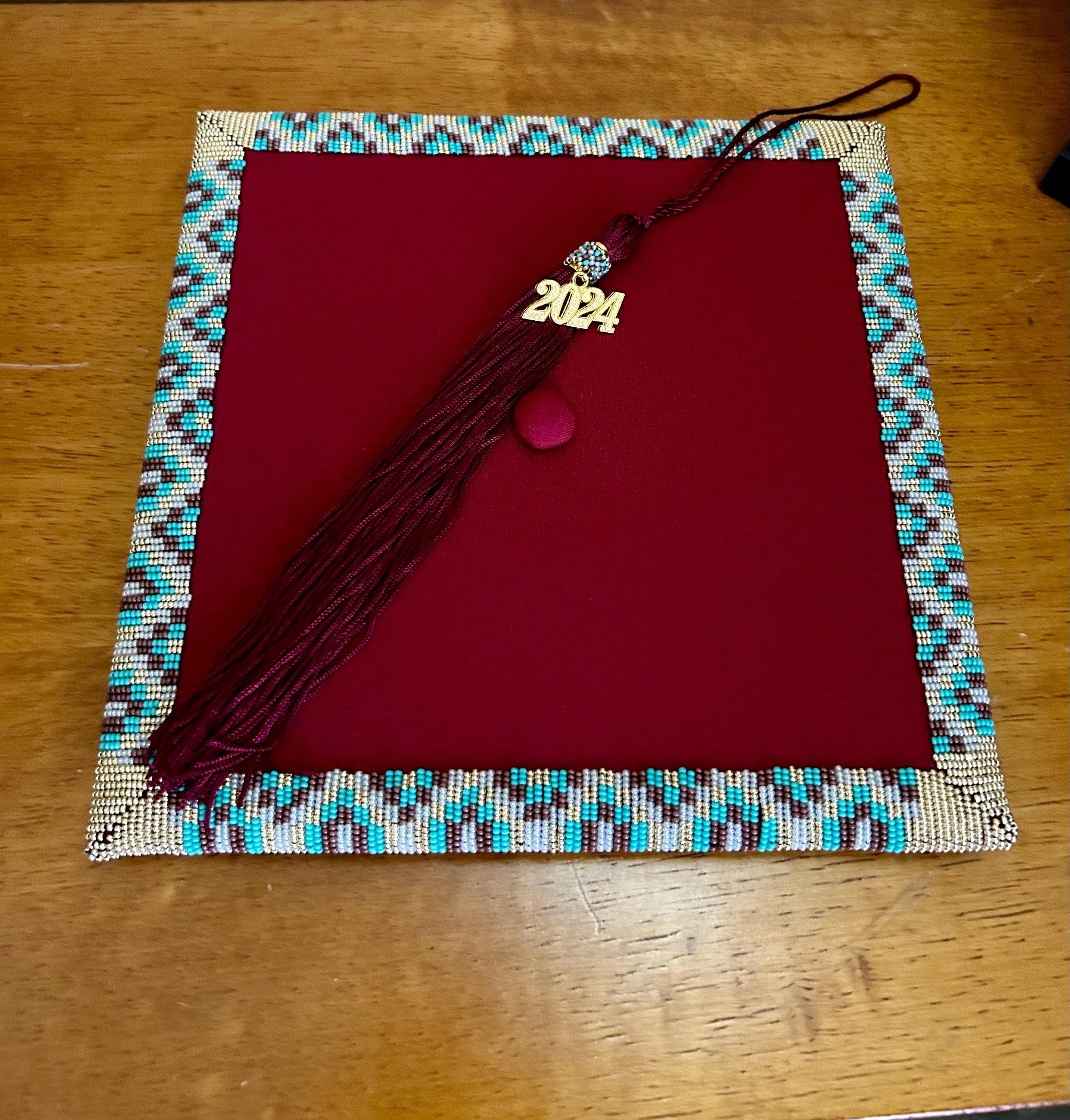Custom Beaded Graduation Cap: Adult Size, Your Colors - Etsy