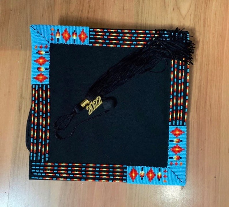 Custom Beaded Graduation Cap: Adult Size, Your Colors - Etsy