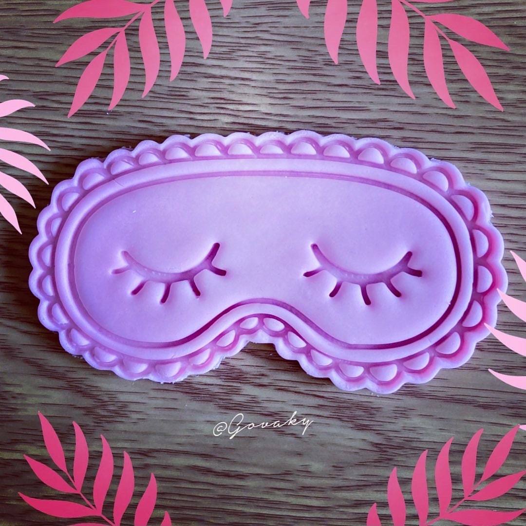 SILK EYE MASK cookie Cutter Stamp Spa, Woman - Etsy