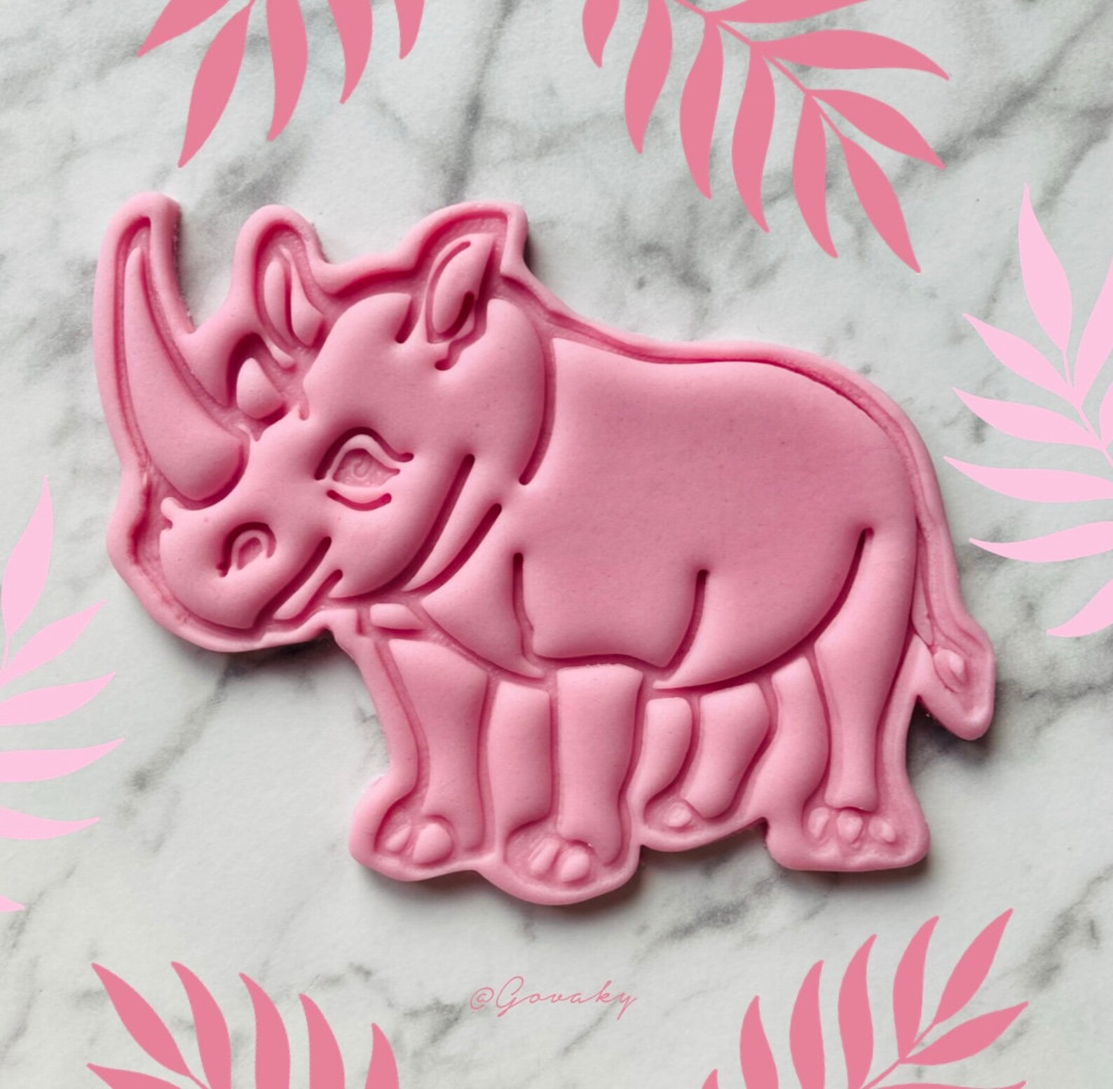 RHINO Rhinoceros SAFARI cookie Cutter Stamp - Etsy