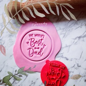 The Worl's Best Dad Happy Father's Day 01 stamp - Etsy