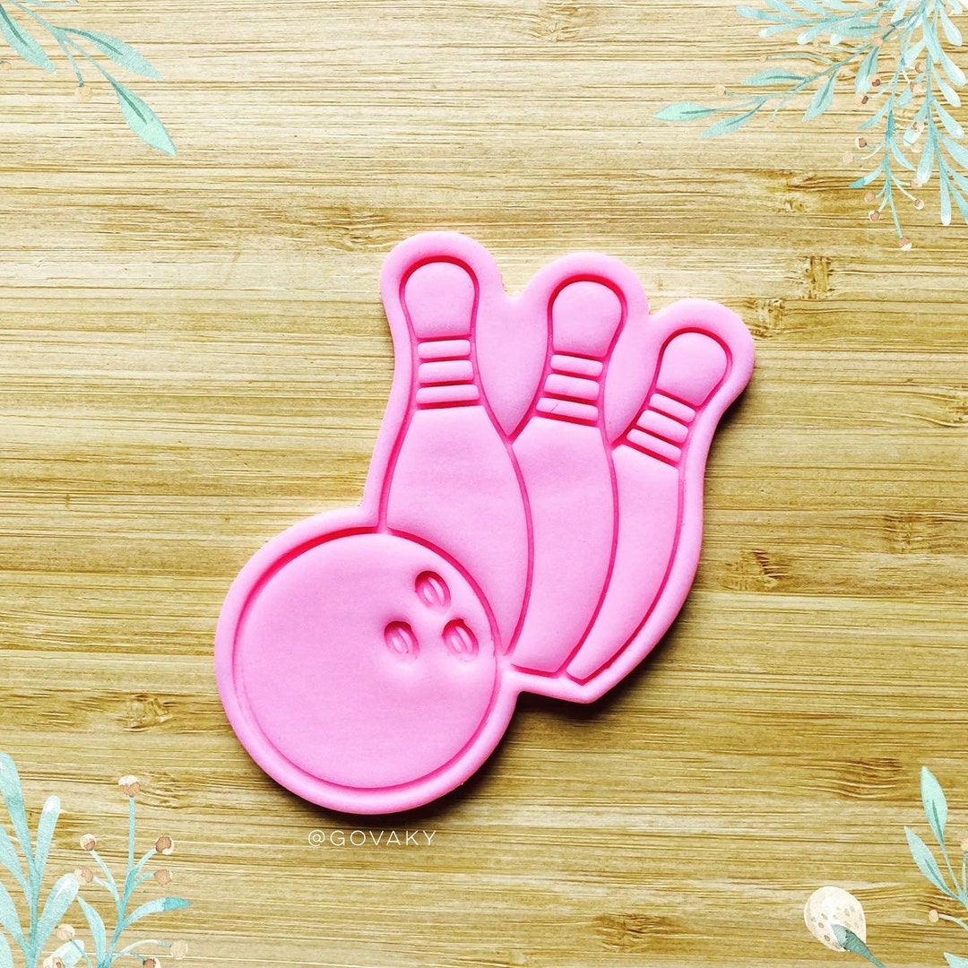 BOWLING, STRIKE, Bowling Pin, Bowling Ball, Skittle cookie Cutter Stamp ...