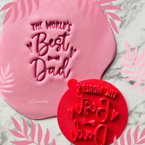 The Worl's Best Dad Happy Father's Day 01 stamp - Etsy