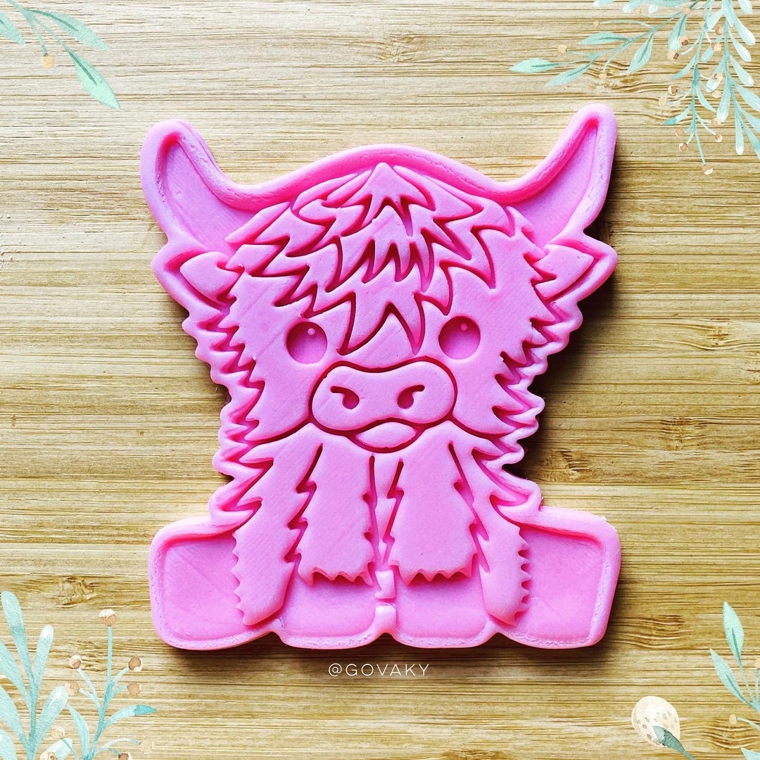 BABY HIGHLAND COW cookie Cutter Stamp - Etsy