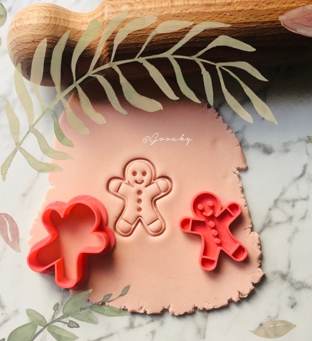 Mini Gingerbread Man Cookie Cutter Stamp Etsy