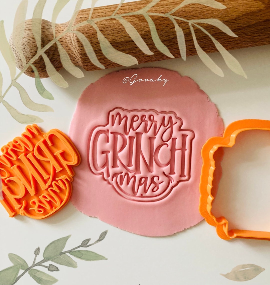 MERRY GRINCH MAS cookie Cutter Stamp 130 - Etsy