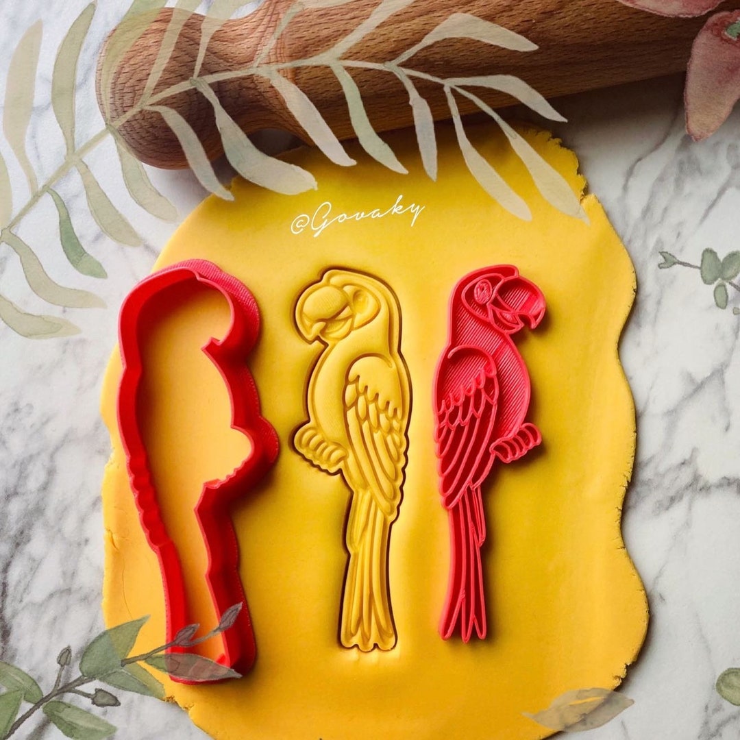 PARROT, Tropical cookie Cutter Stamp 086 - Etsy