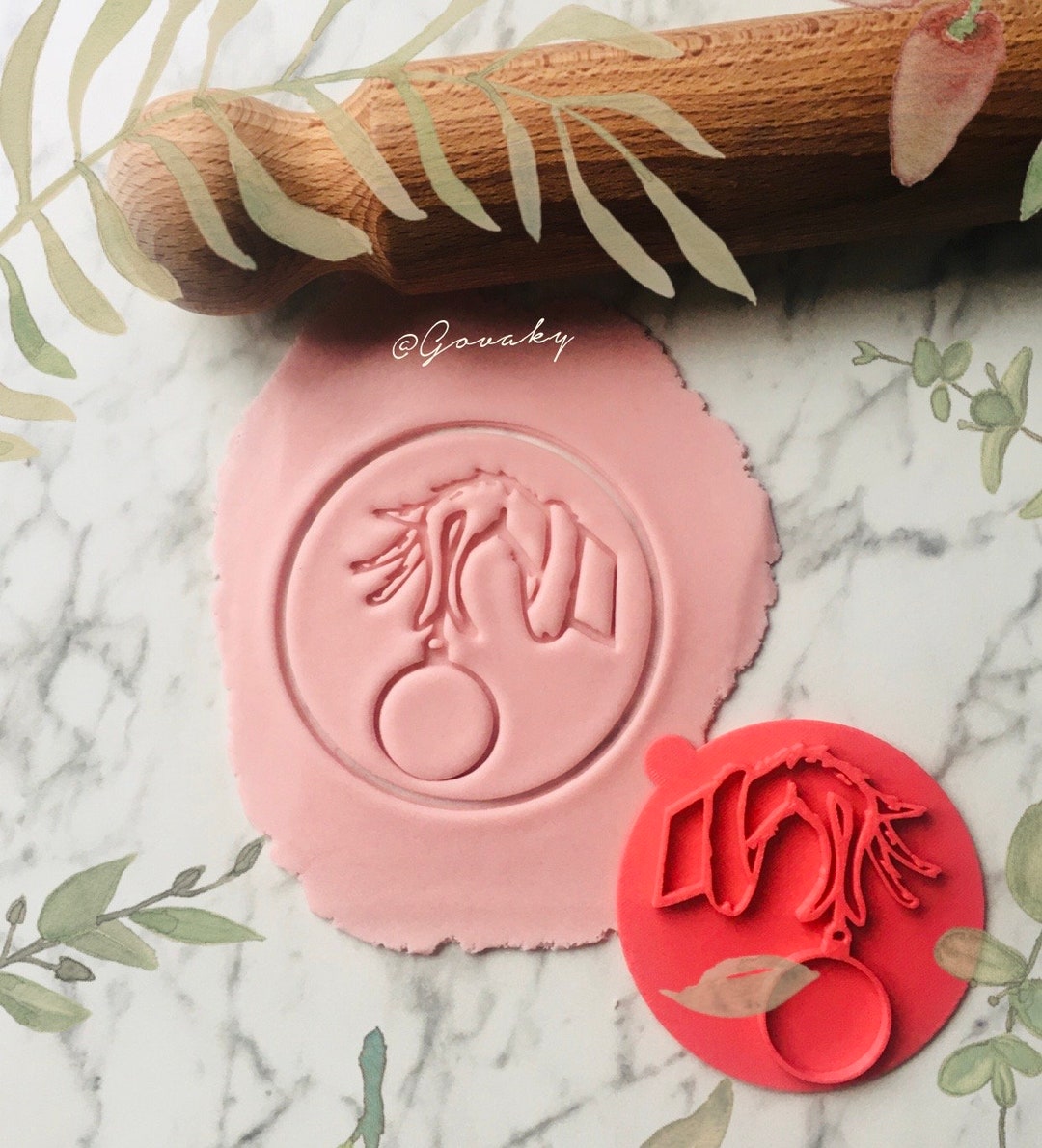 GRINCH HAND stamp Merry Christmas - Etsy