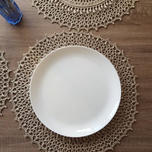 Round Linen Table Placemats Set of 4 Dining Table Mats Living Room ...