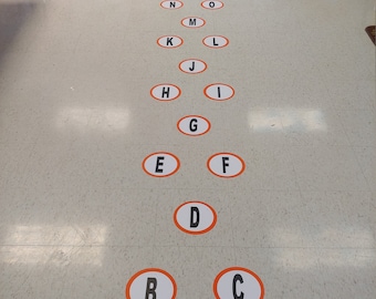 Affirmation Hopscotch Sensory Path Set of 10 School Stickers Removable ...