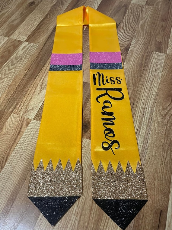 Graduation Teacher Pencil Stoles fast Shipping Available - Etsy
