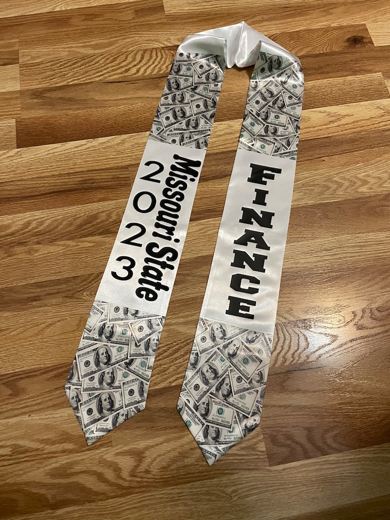 CUSTOMIZABLE Graduation Stole for Business, Finance, Accounting Major ...