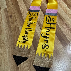 Ships Within 24hrs!!!! - Pencil Graduation Stole - Etsy