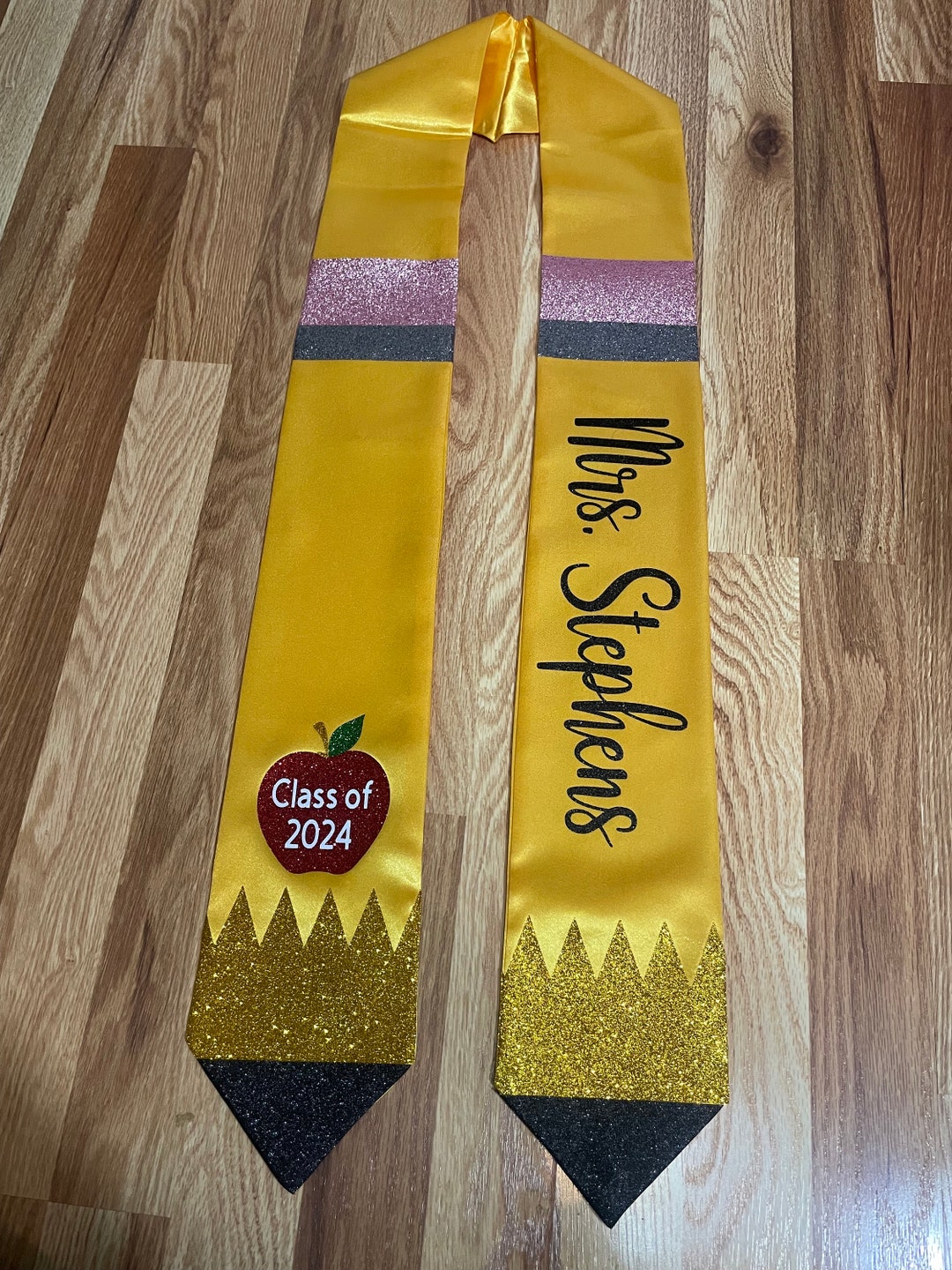 Apple on Stole Graduation Teacher Pencil Stoles *fast Shipping ...