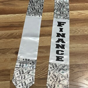 CUSTOMIZABLE Graduation Stole for Business, Finance, Accounting Major ...