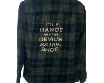 Goth Flannel Shirt - Etsy