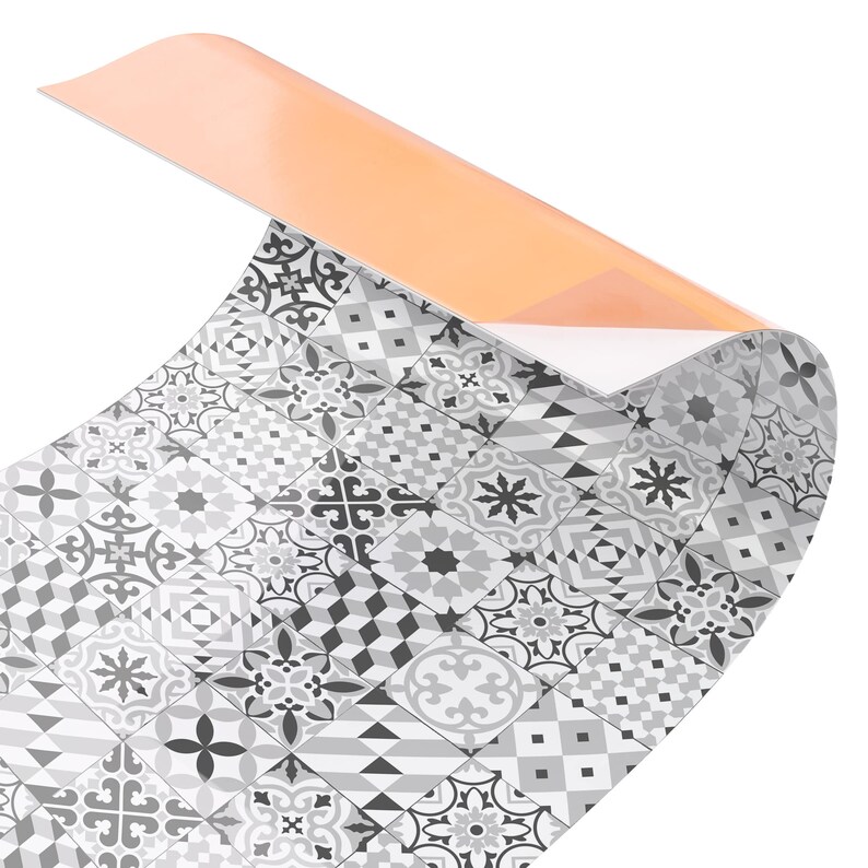 Self-adhesive Splashback Geometric Tiles Mix Gray Kitchen - Etsy