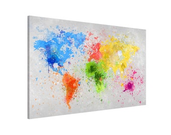 World Map Magnetic Board - Etsy