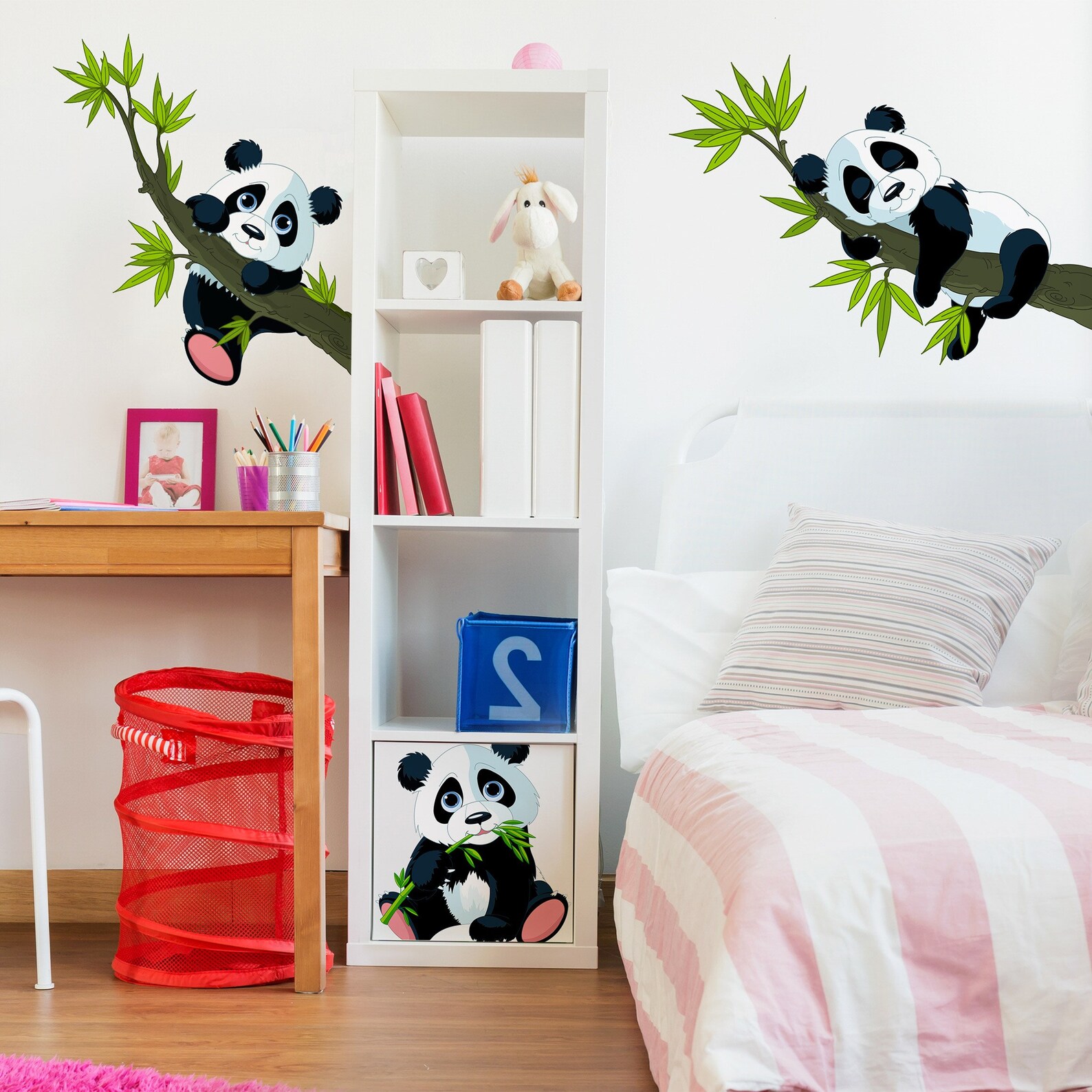Wall Sticker for Kids Set of Panda Bears Children Wall - Etsy