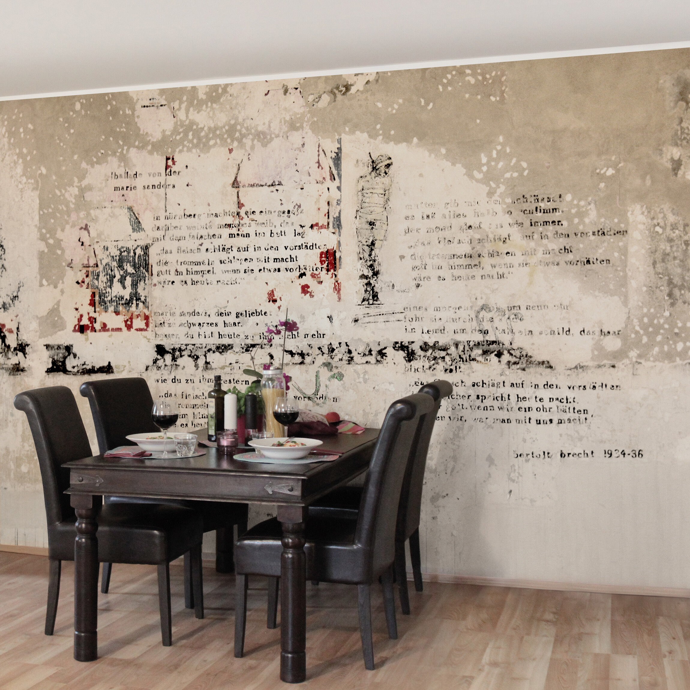 Concrete Wallpaper Old Concrete Wall With Bertolt Brecht | Etsy