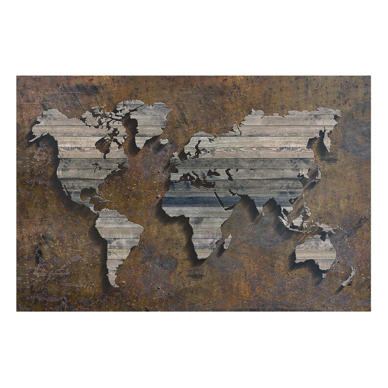 Magnetic Board Wooden Grid World Map Memoboard Magnetic - Etsy