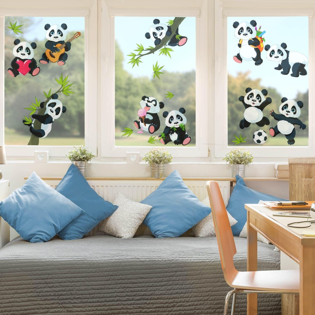 Window Sticker for Kids Panda Bear Mega Set Children Window Stickers ...