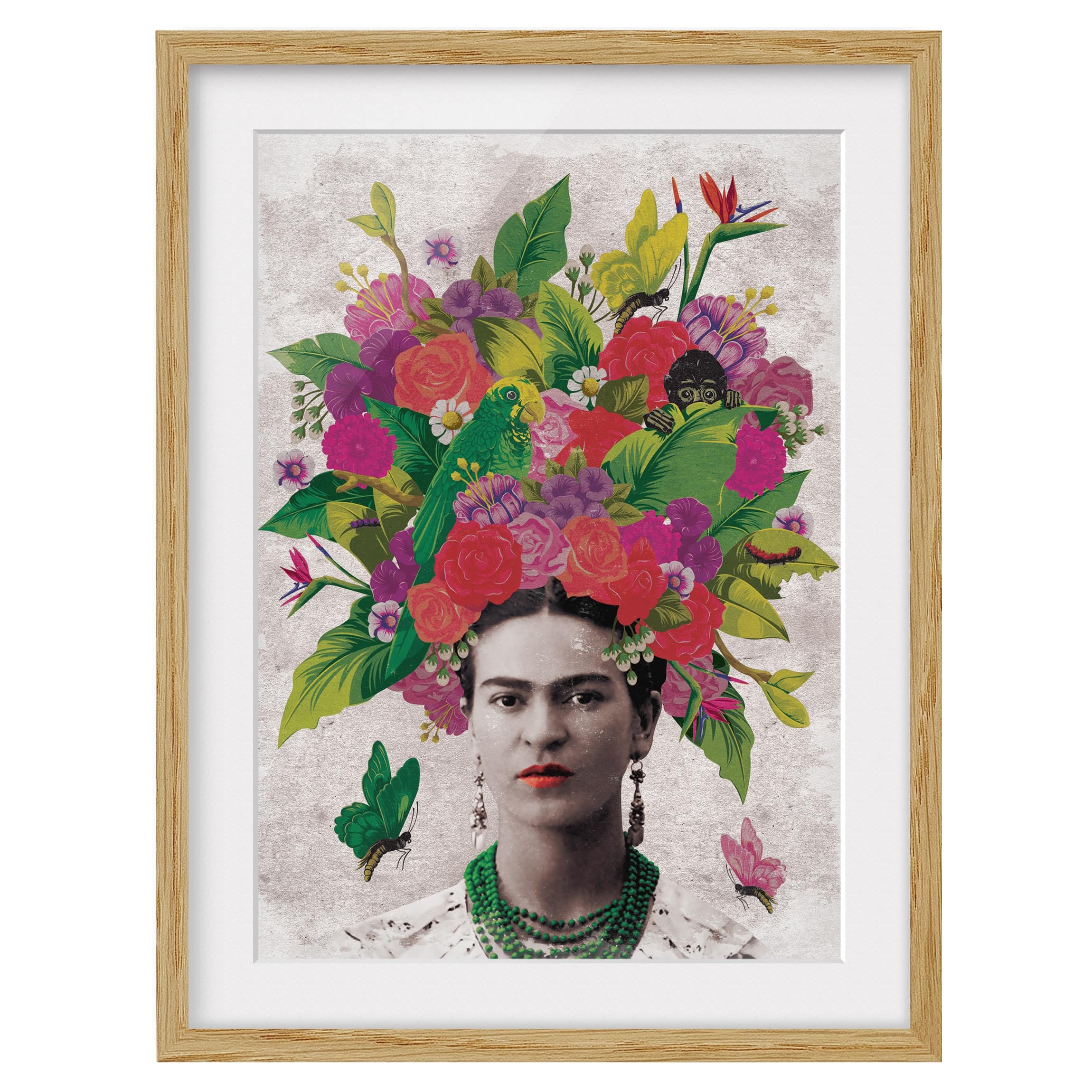 Framed Picture Frida Kahlo Flower Portrait Framed Print - Etsy