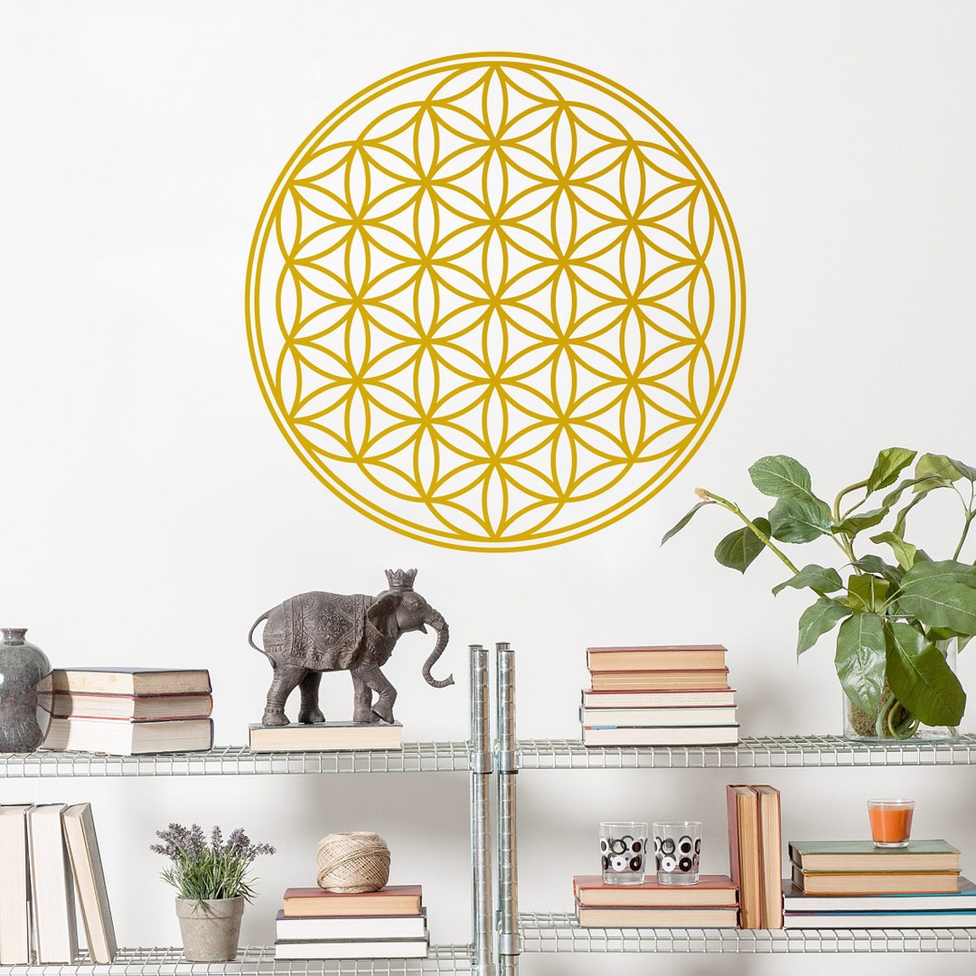 Wall Sticker Flower of Life Wall Stickers Decoration - Etsy