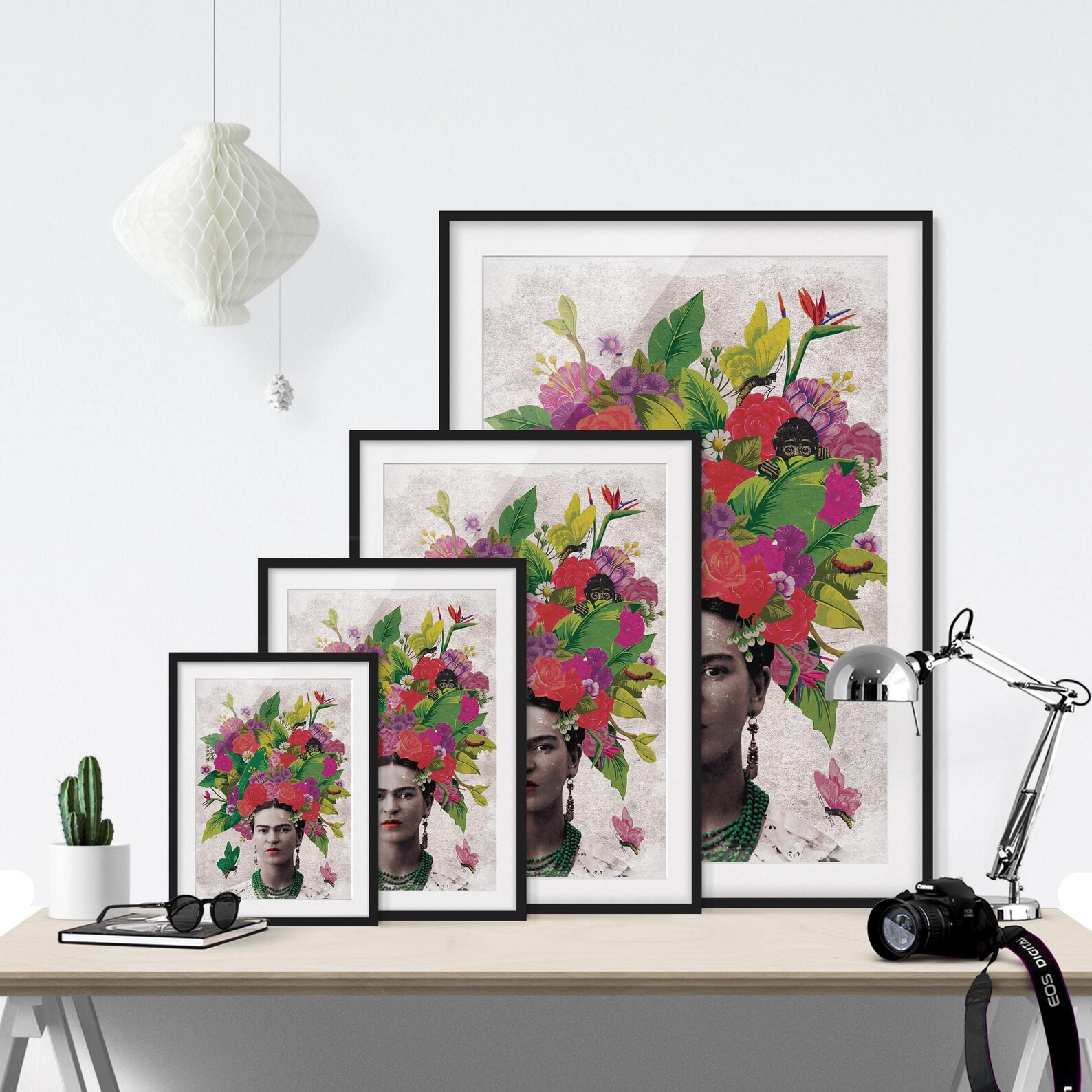 Framed Picture Frida Kahlo Flower Portrait Framed Print - Etsy