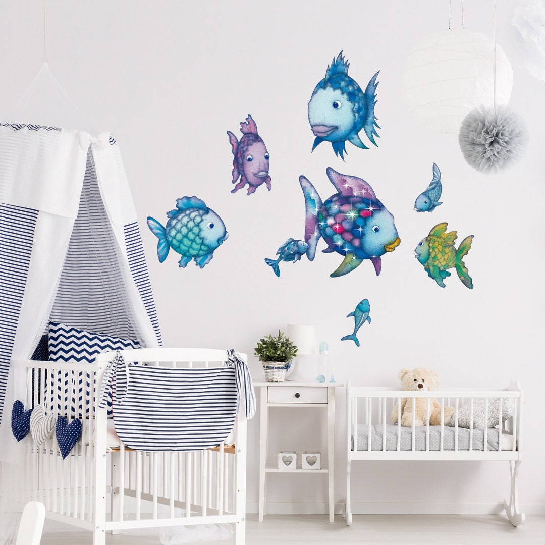 Wall Sticker the Rainbow Fish Underwater Paradise Sticker Set Children ...