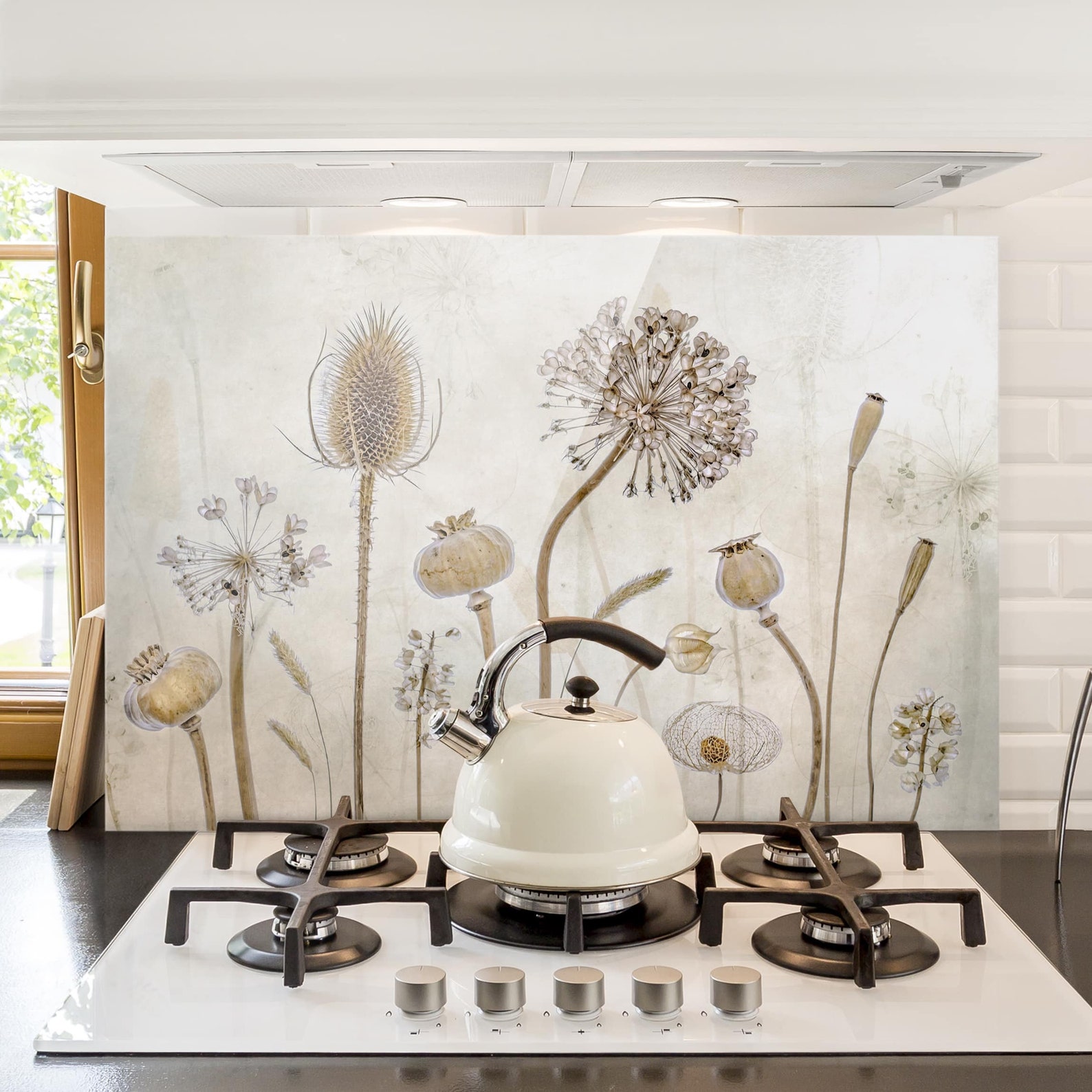 Glass Splashback Growing Old Kitchen Panel Design Ideas - Etsy