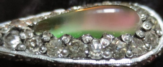 Fine Victorian Silver Paste Stone Antique Hatpin - Gem