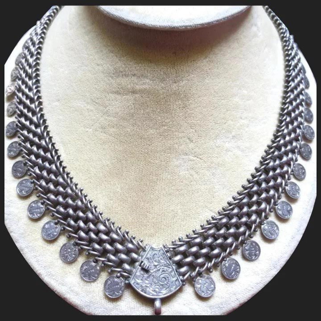 Fine Victorian Silver Book Chain Necklace Antique Collar - Etsy