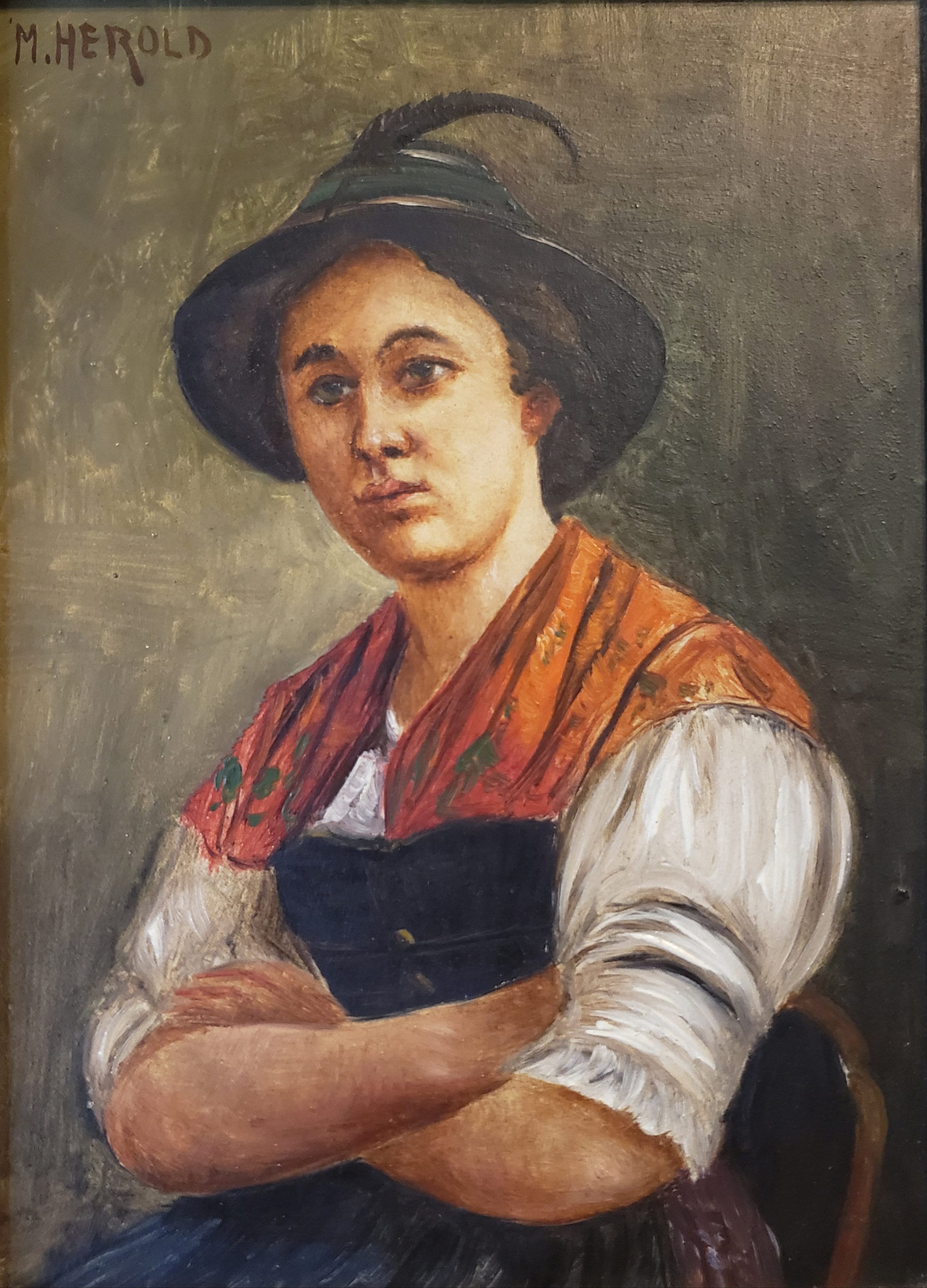 Antique Oil Portrait Painting German Bavarian Lady - Etsy