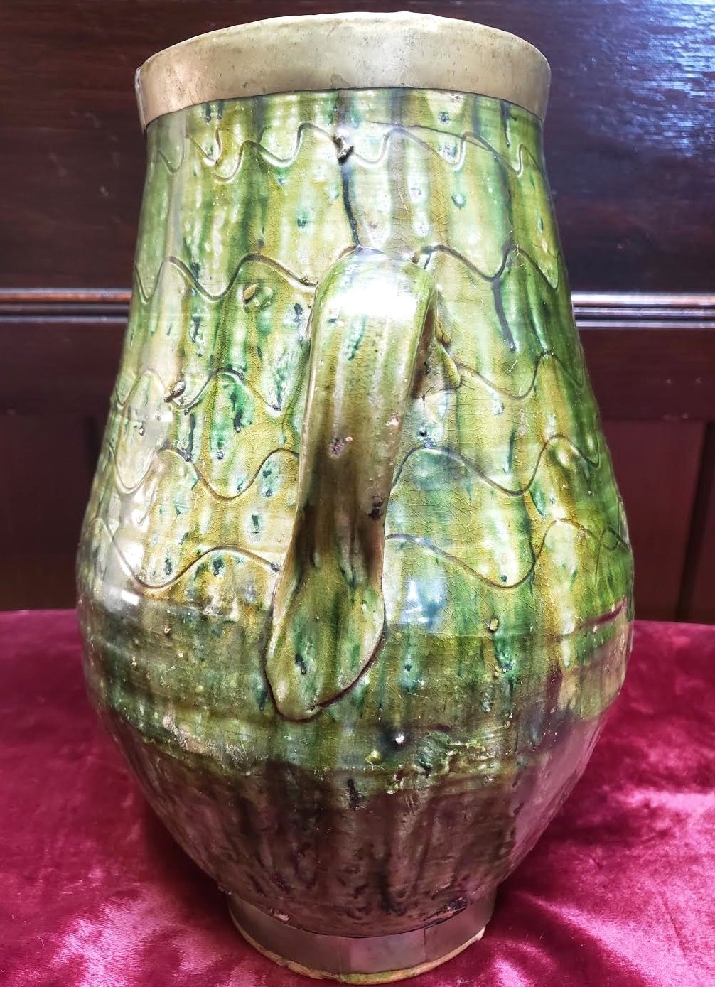 17th Century Border Ware Pottery Jug Vase Tudor Green - Etsy