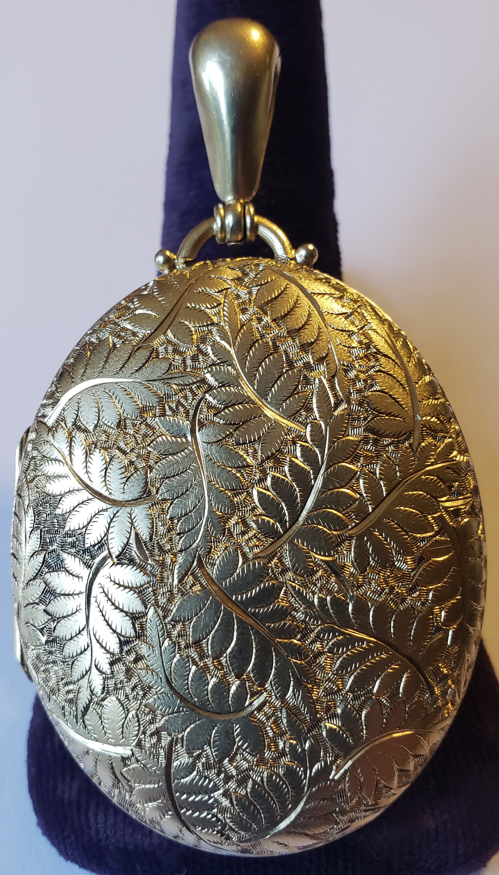 Beautiful Victorian Sterling Silver Fern Leaf Locket Pendant - Etsy