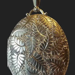 Beautiful Victorian Sterling Silver Fern Leaf Locket Pendant - Etsy