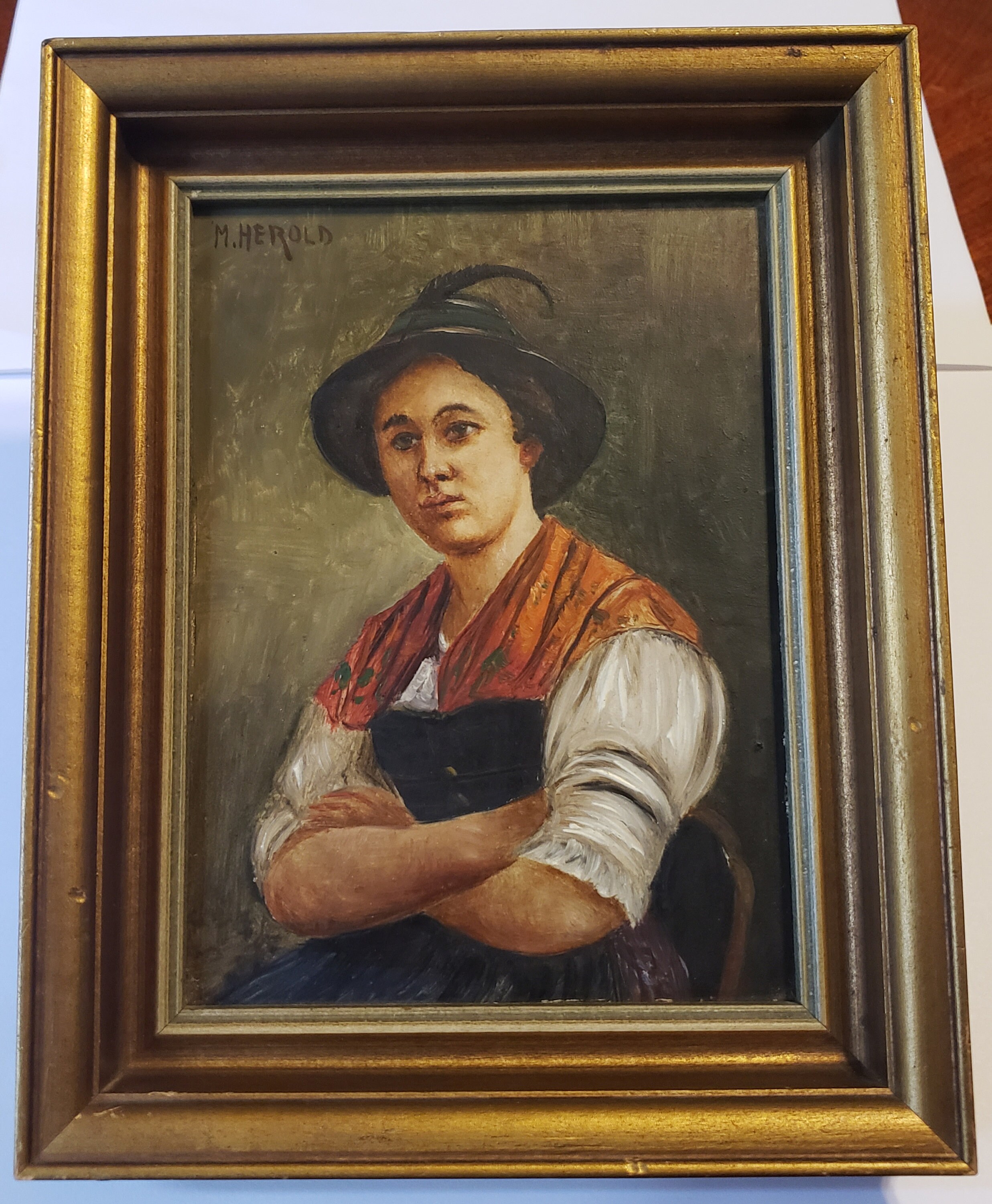 Antique Oil Portrait Painting German Bavarian Lady - Etsy