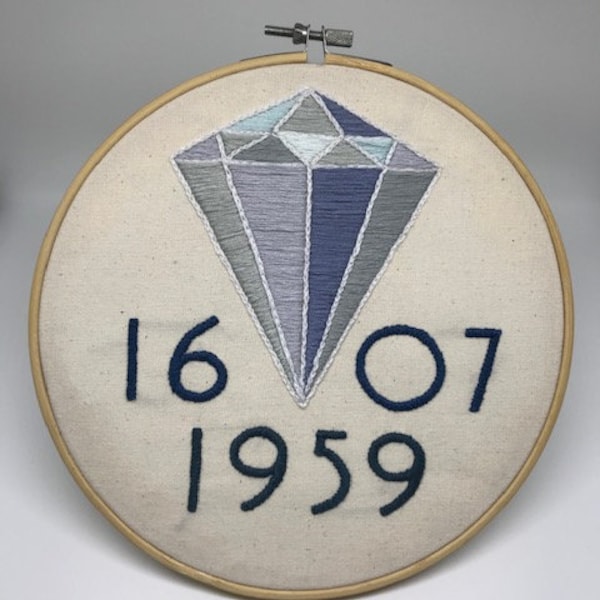 60th Wedding Anniversary Embroidery Designs - Etsy